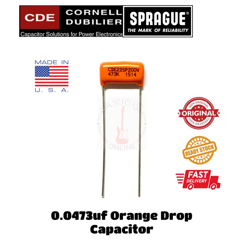 CDE/SBE Sprague 0.0473uf 473k Orange Drop Tone Capacitor. For Single ...