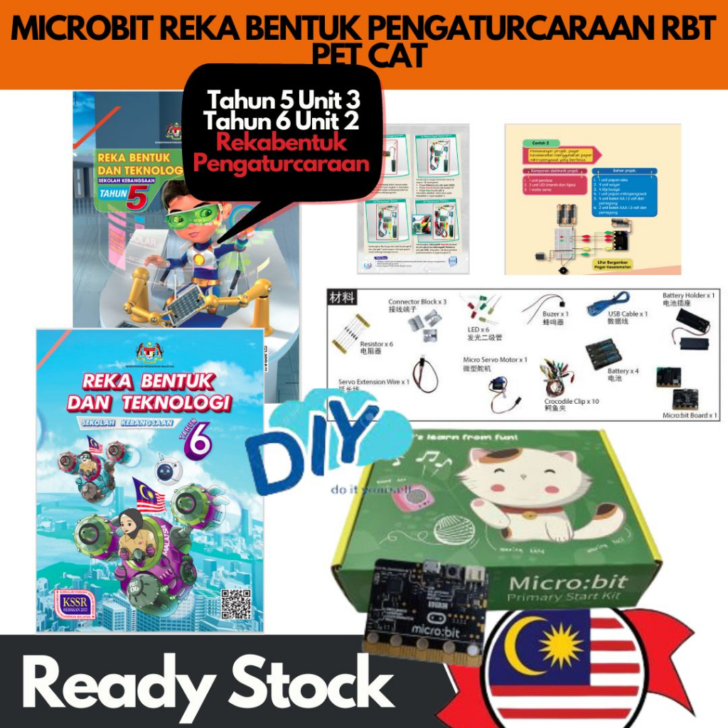 (Ready Stock)Complete Microbit Pet Cat ~With micro:bit Project RBT Year ...