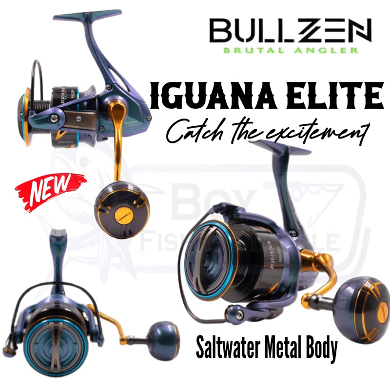 2023 BULLZEN I.GUANA ELITE SW SPINNING REEL SALTWATER METAL BODY ...
