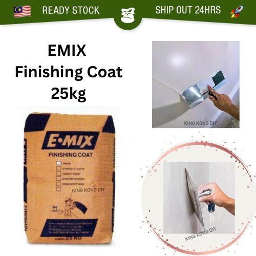 EMIX Skim Coat Finish skimcoat 25KG Grey Premixed Thin Cement-based ...
