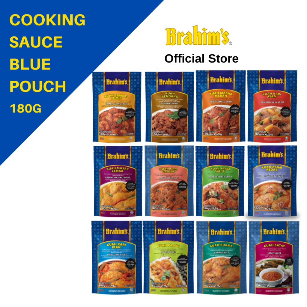Brahim's Cooking Sauces - Blue Pouch 180g | Shopee Malaysia
