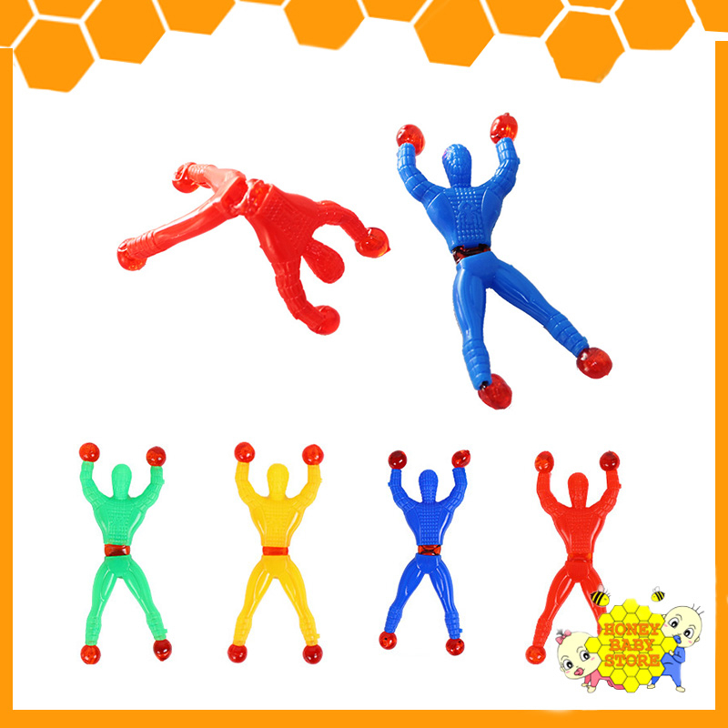 Children Sticky Men Toys Spider-Man Flexible Climb Toy Climb Wall Toy ...