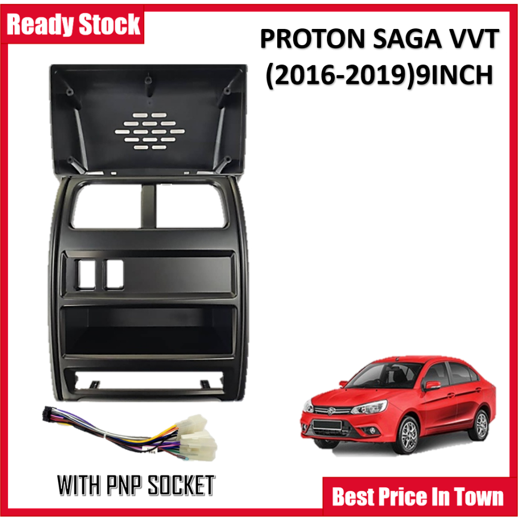 Android Player Casing 9'' Proton Saga VVT 2016-2018 Black (WIth PNP ...