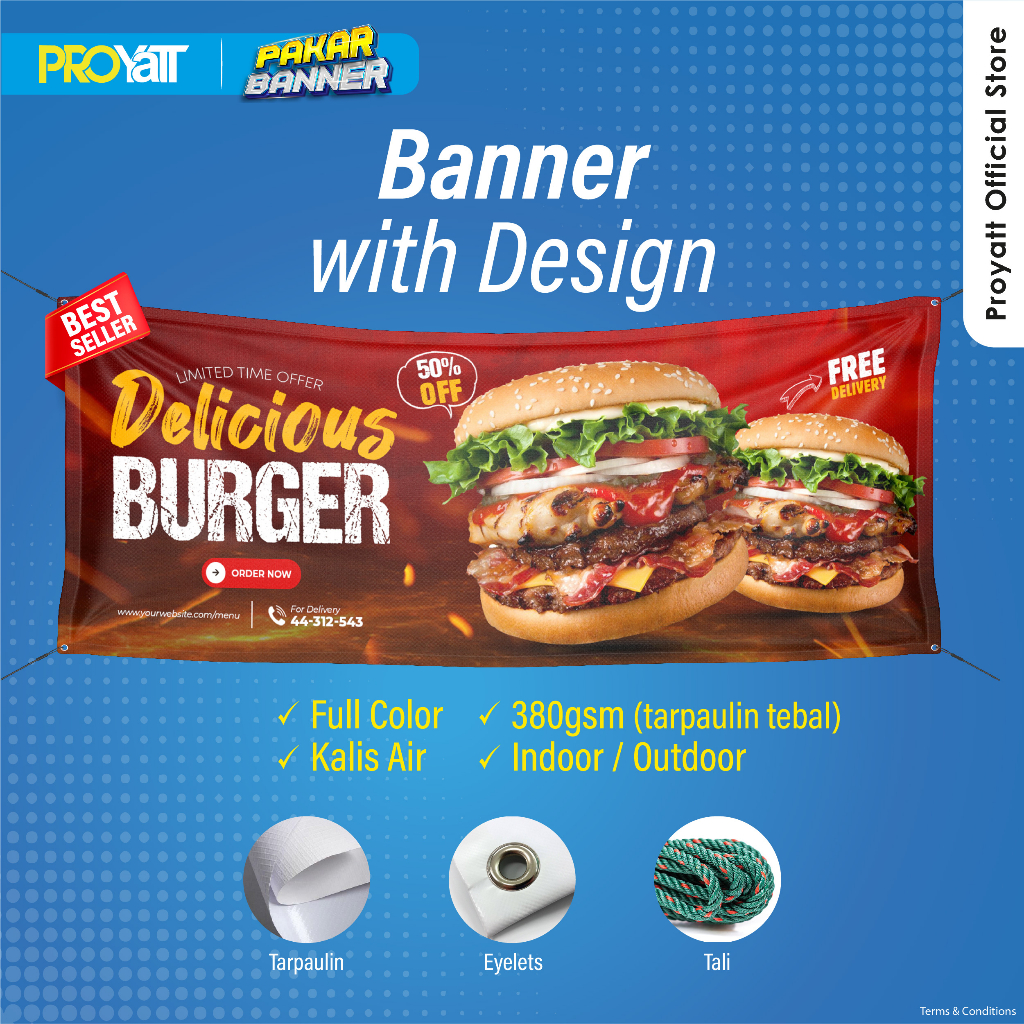Banner / Bunting / Backdrop Printing ( Siap Design / Pakej Service ...