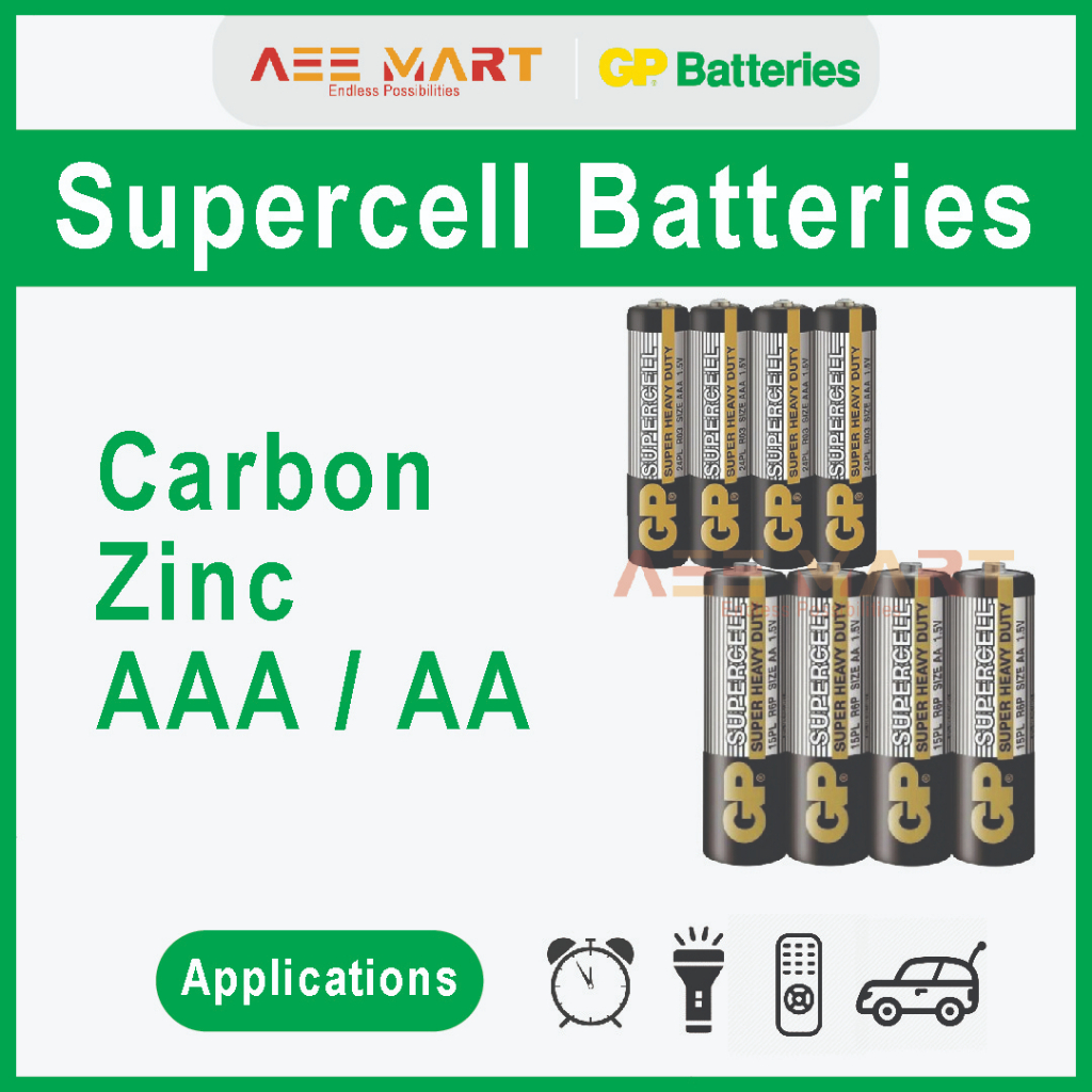 (Original) GP Supercell Super Heavy Duty AAA / AA 1.5V Carbon Zinc ...