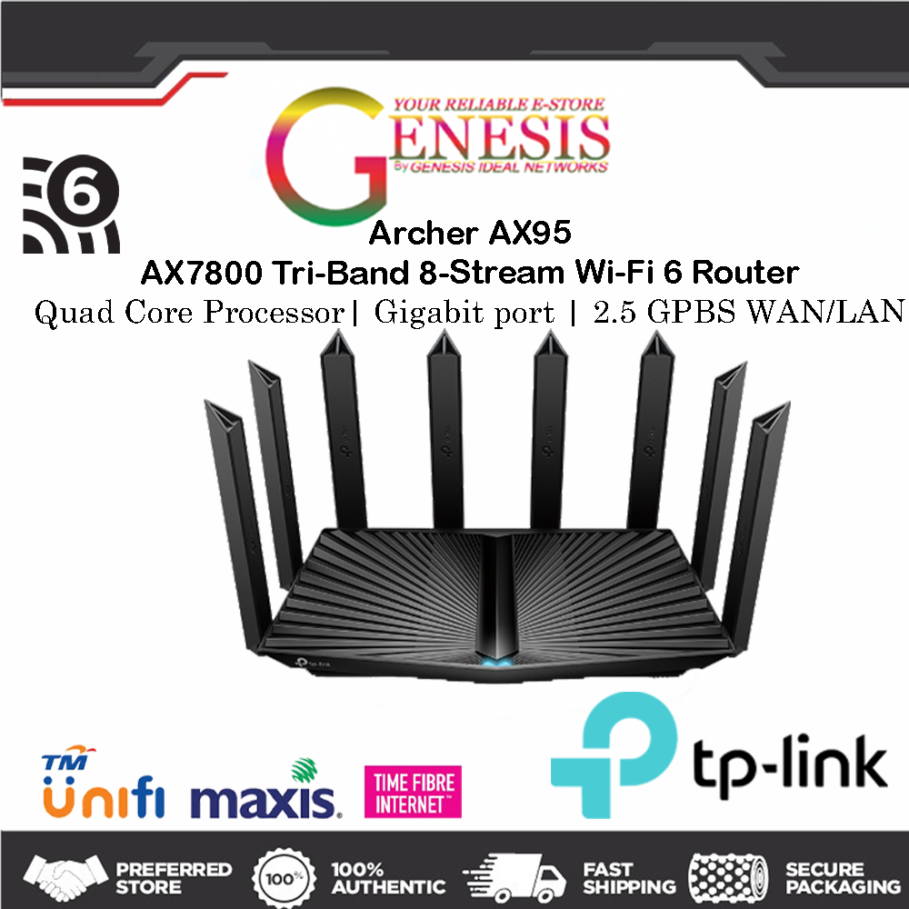 [🔱Wi-Fi 6🔱] TP-LINK AX95 AX7800 I ARCHER AX90 AX6000 AX73/AX72 AX5400 I ...