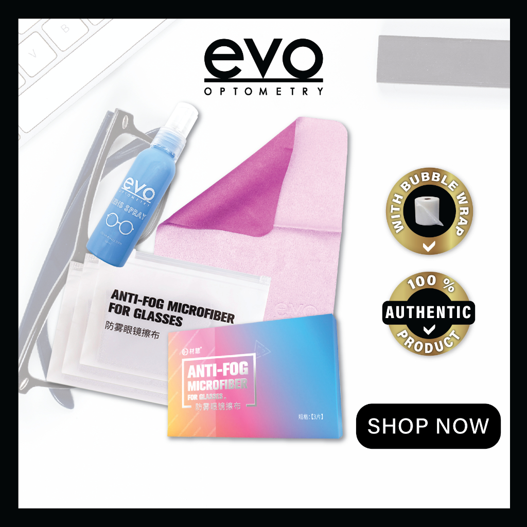 evo Anti-fog Cleaning Cloth Combo With Lens Spray And Microfiber ...