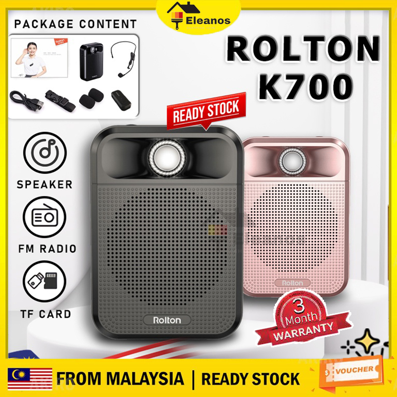 🔥Portable Megaphone Rolton K700 Wireless Voice Amplifier Microphone ...