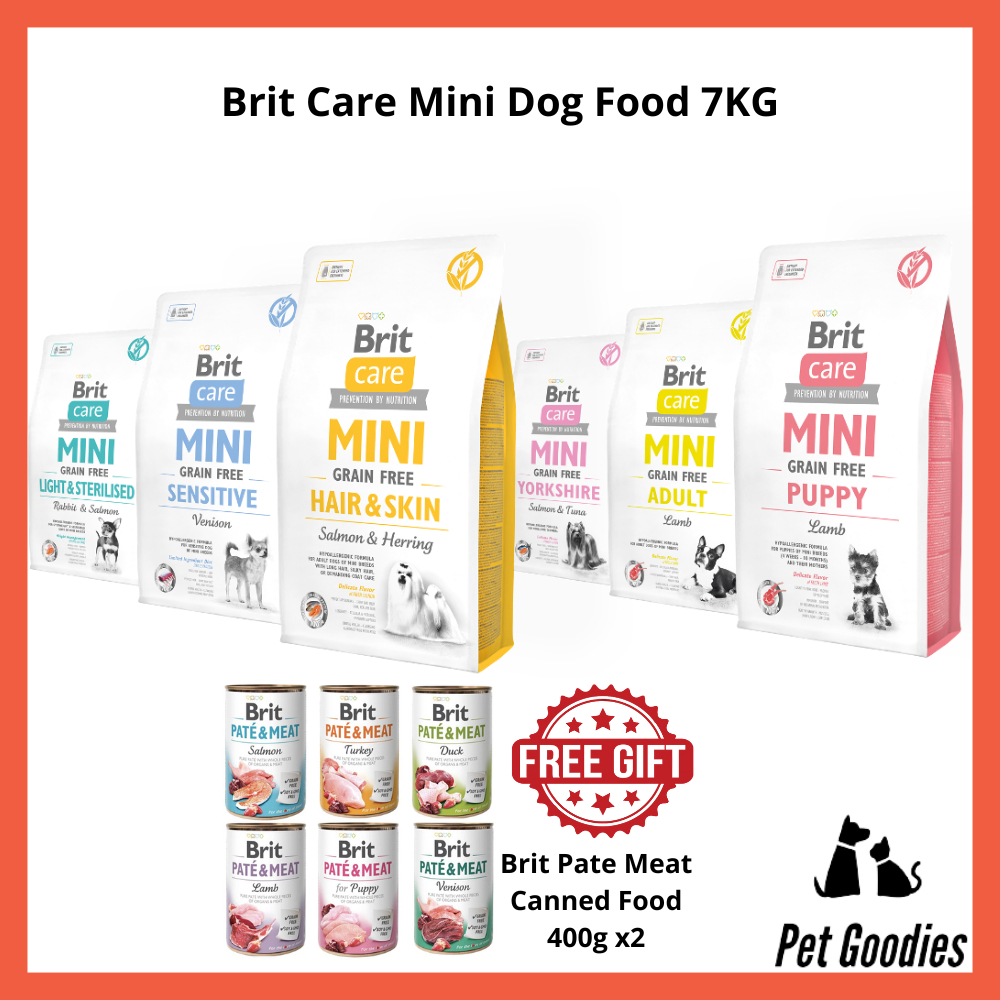 [Free Brit Pate & Meat 400G Canned x2] Brit Care Mini Dog Food 7KG ...