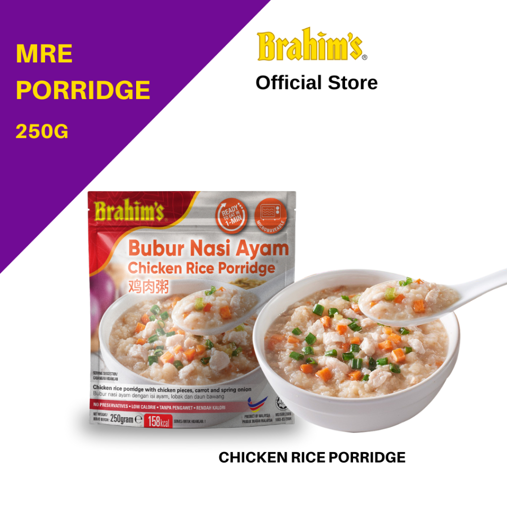 Brahim's Bubur Nasi Ayam 250g - Makanan Sedia di Makan | Shopee Malaysia