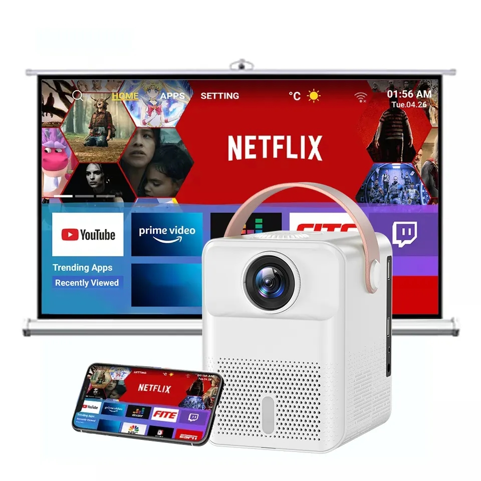 VC600 Mini PROJECTOR Support 1080P Smart Projector Full HD Projector ...