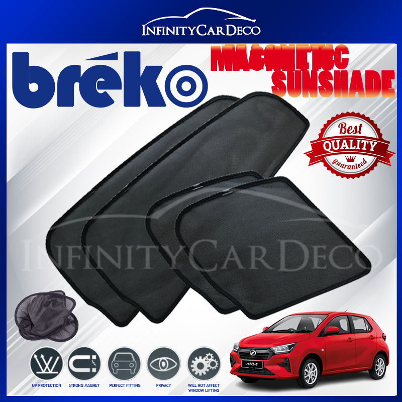 Perodua Axia 2023 (4pcs) BREKO SHADES 100% High Quality Fully Magnetic ...