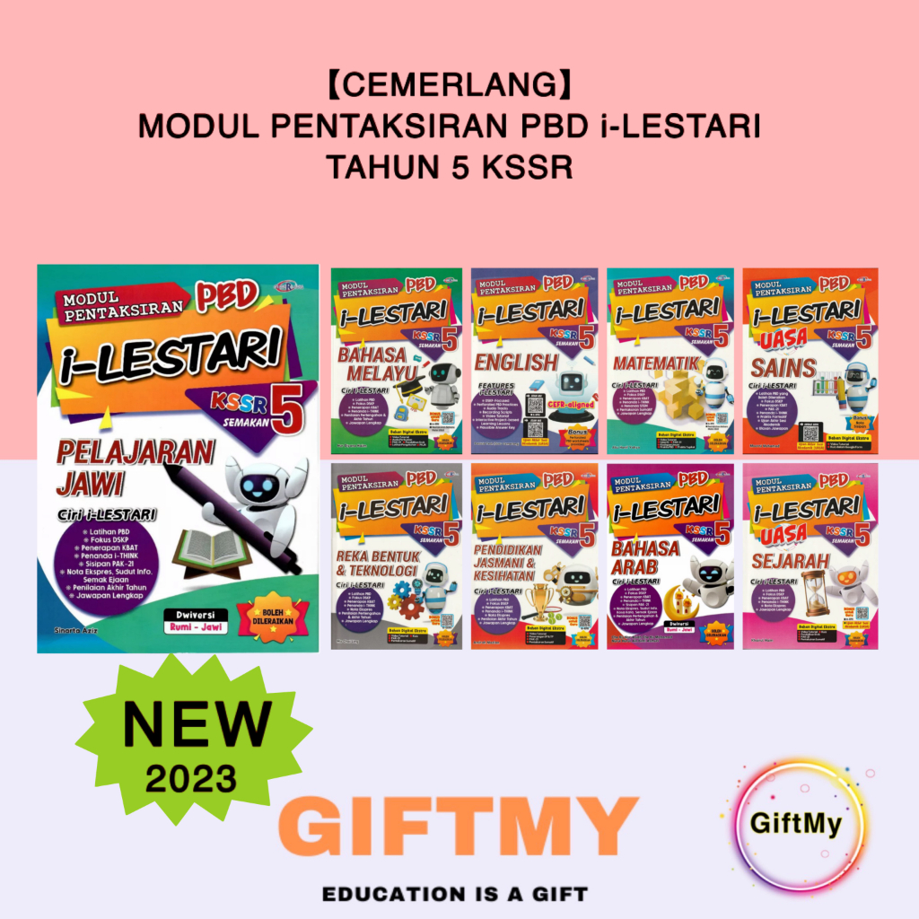 【Cemerlang】Modul Pentaksiran PBD i-LESTARI Tahun 5 KSSR Semakan 2023 — Buku Latihan Tahun 5 ...