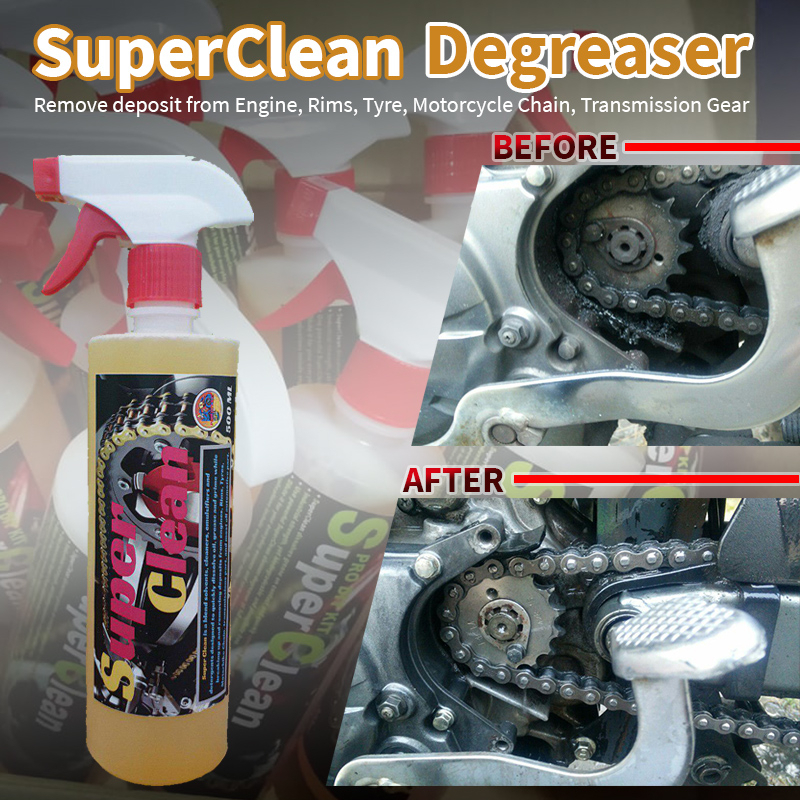 PRO DIY KIT - SUPERCLEAN Degreaser, Engine & Chain Cleaner 300ml 500ml ...