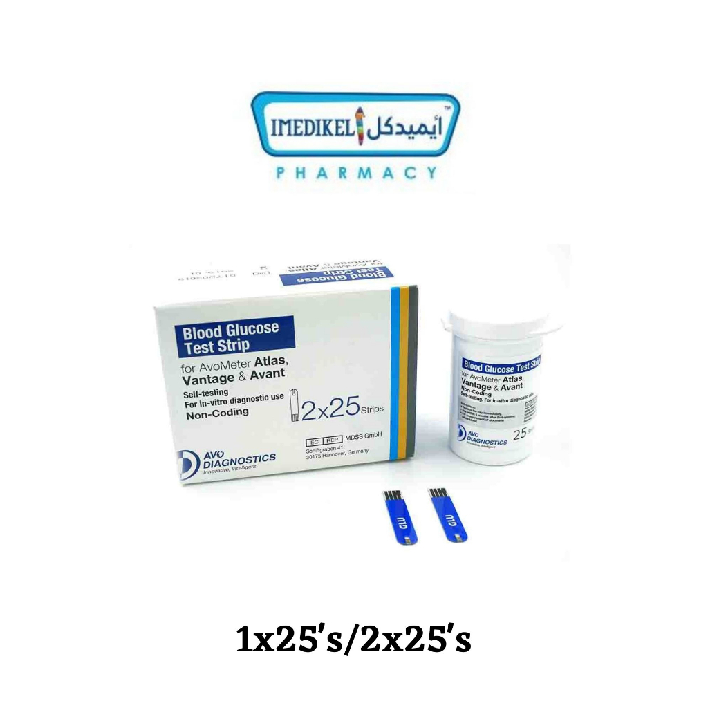 AVOMETER BLOOD GLUCOSE TEST STRIP (1X25's)/(2X25's) | Shopee Malaysia
