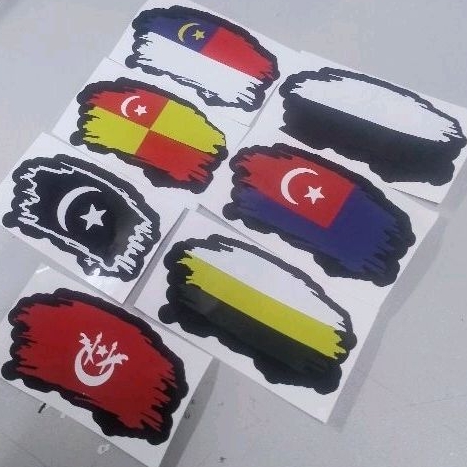 Sticker Cutting Bendera Negeri Cutting Timbul | Shopee Malaysia
