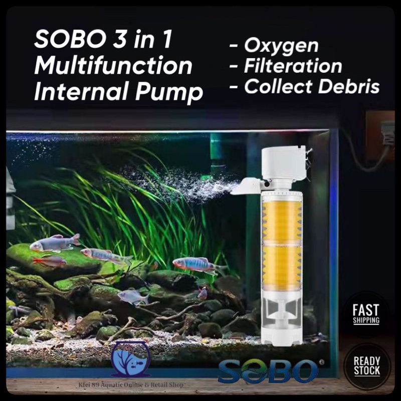 KFEI89 Sobo 3 in 1 Multifunction Internal Filter Pump Waste Debris Collector Strainer AQ-101F ...