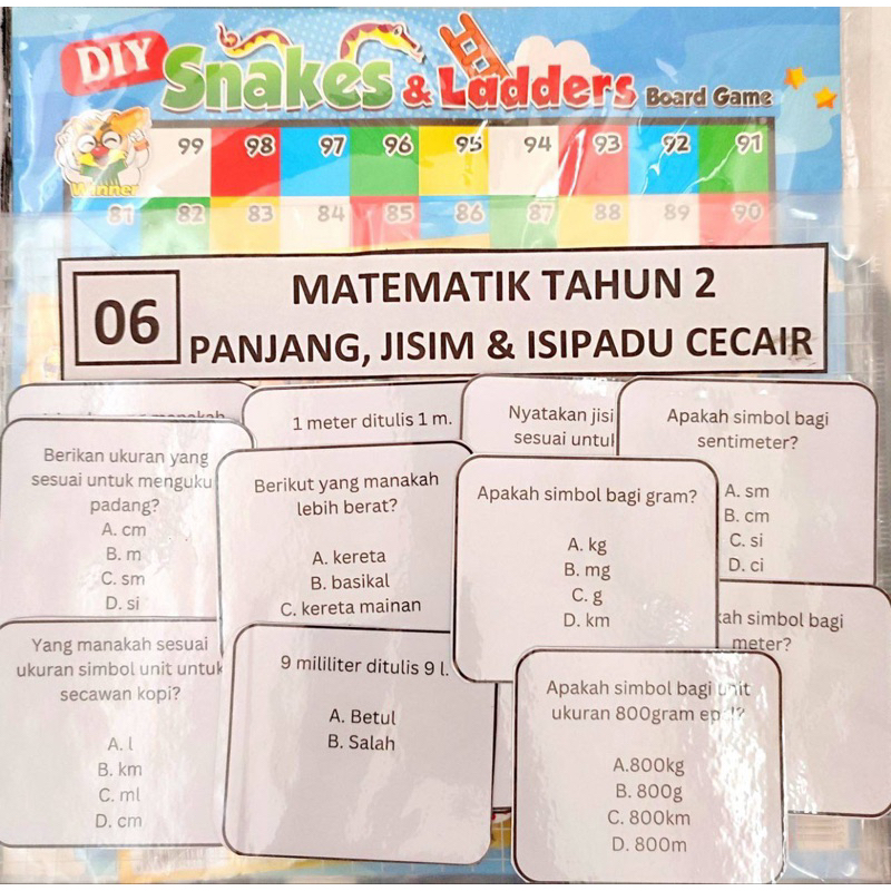 ABM BBM Matematik Tahun 2 Panjang, jisim dan isipadu cecair | Shopee ...