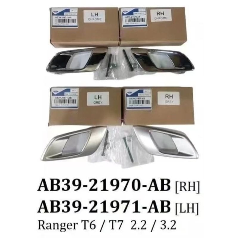 ORIGINAL FORD RANGER 2012 T6 T7 T9 DOOR INNER HANDLE(SILVER/CHROME ...