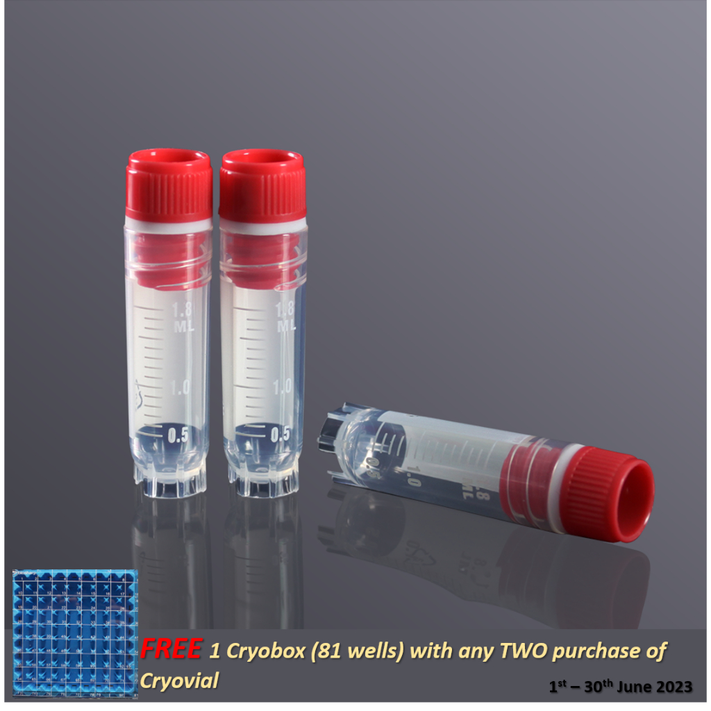 LABSELECT 2.0ml Cryovial, Internal Thread, Sterile (50pcs/pack ...