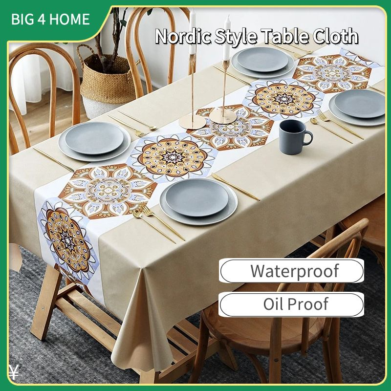 BIG4 Nordic Waterproof Oil Resistant Table cloth Nordic Style Table ...