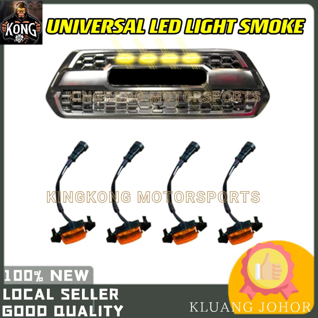 UNIVERSAL 4X4 FRONT GRILL LED LAMP LIGHT LAMPU SALUNG DEPAN 4X4 AMBER ...