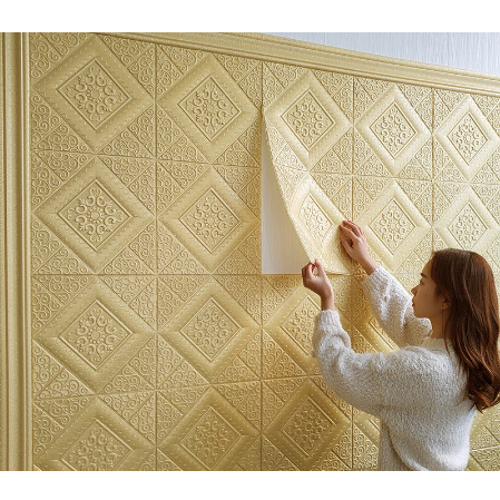 Super Thick 7mm PE Foam Wallpanel Wallpaper Soundproof Can Stick Simen ...