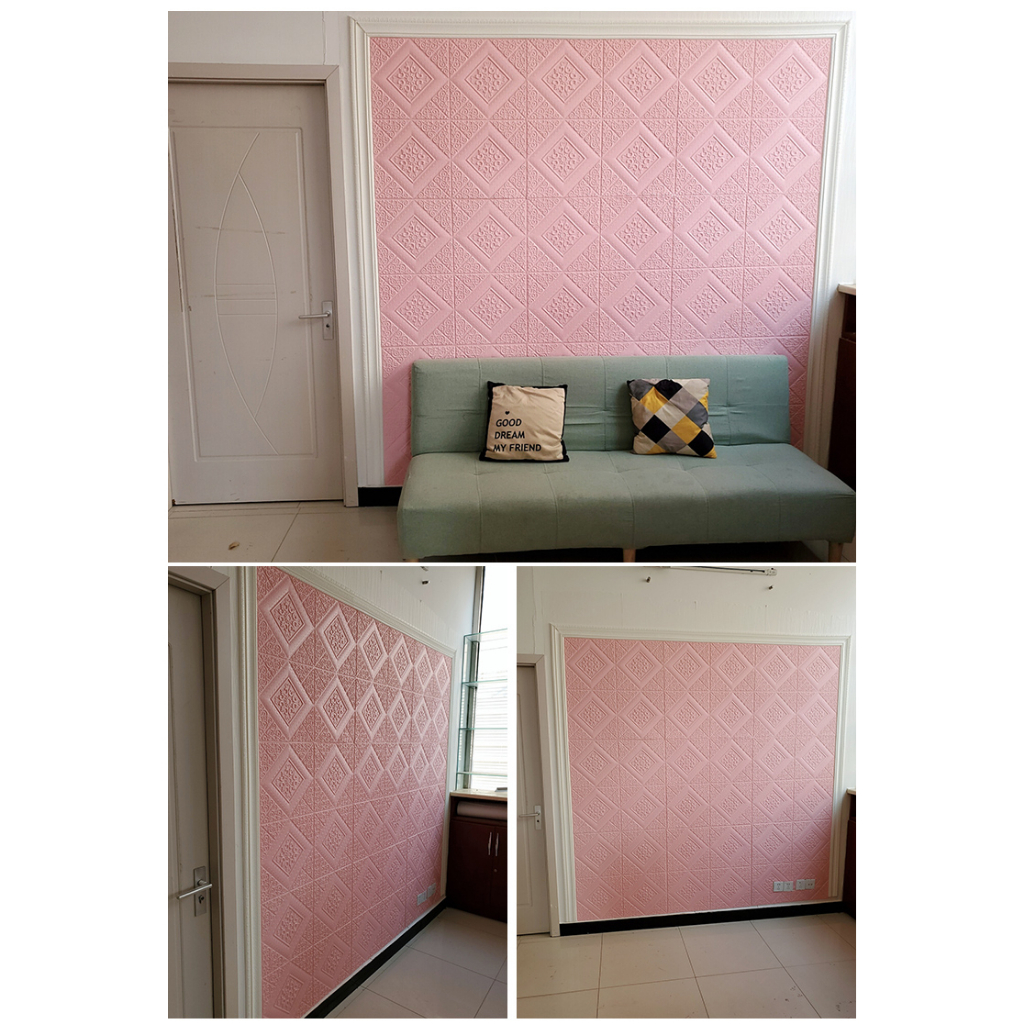 Super Thick 7mm PE Foam Wallpanel Wallpaper Soundproof Can Stick Simen ...