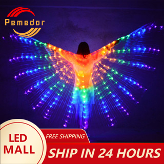 Pemedor LED Light Up Butterfly Wings Five Color Belly Dance Wings Led ...
