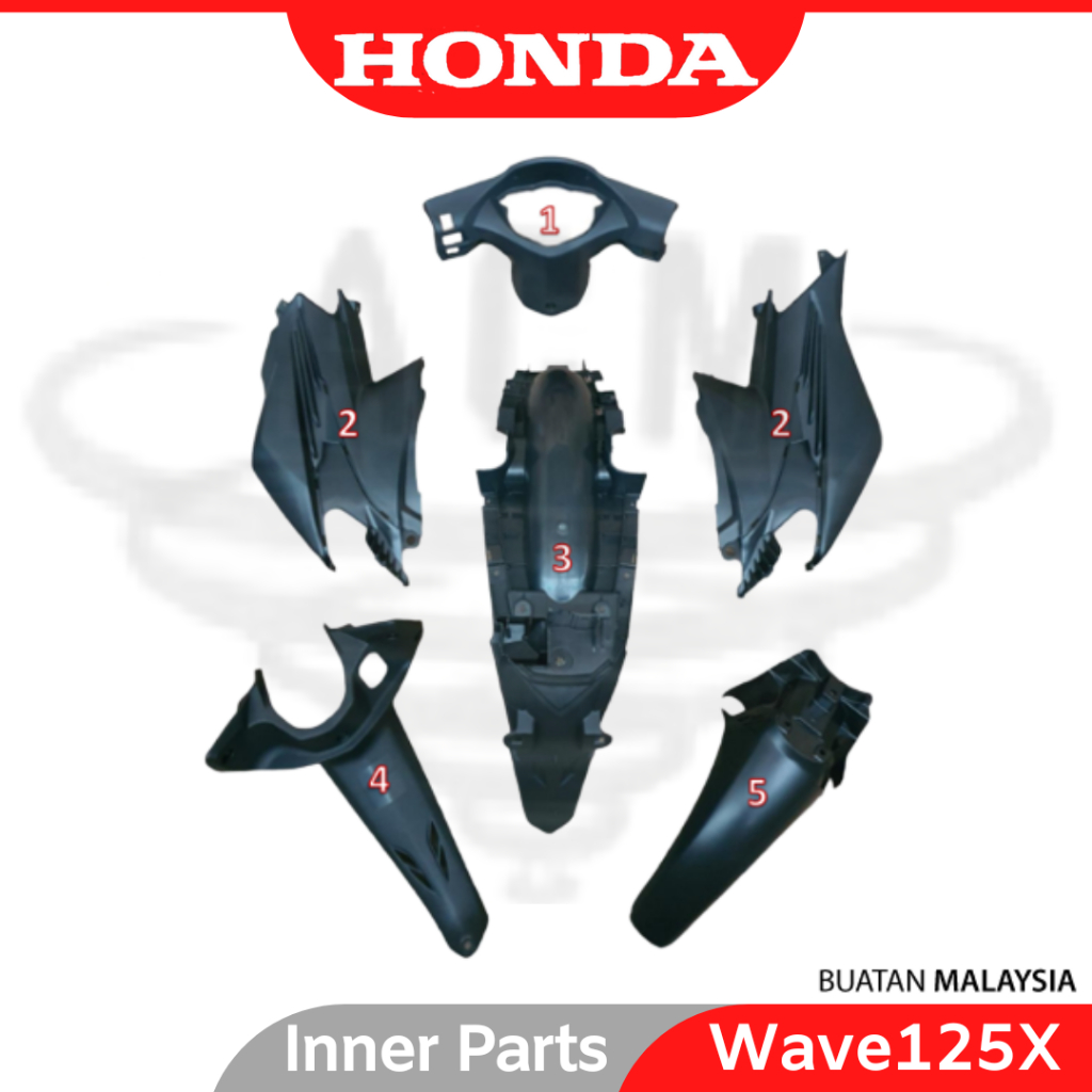 HONDA Wave125X Inner Non Color Parts Coverset Body Cover Set Wave 125X ...