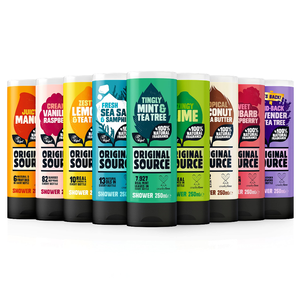 Original Source Shower Gel 500ml Large Natural Fragrance Vegan Paraben ...