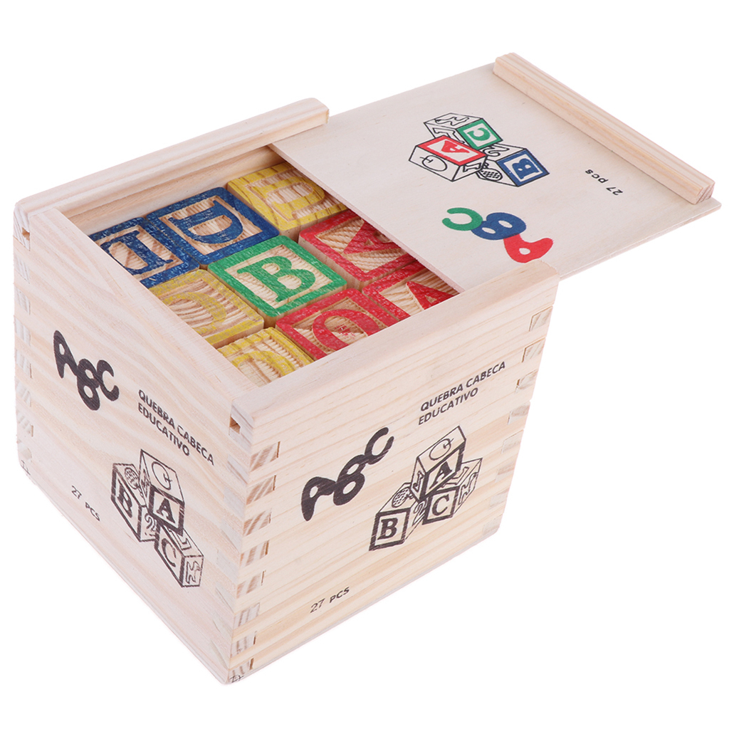 *Defect Item Stock Clearance* Wooden Alphabet Blocks Building Games ...