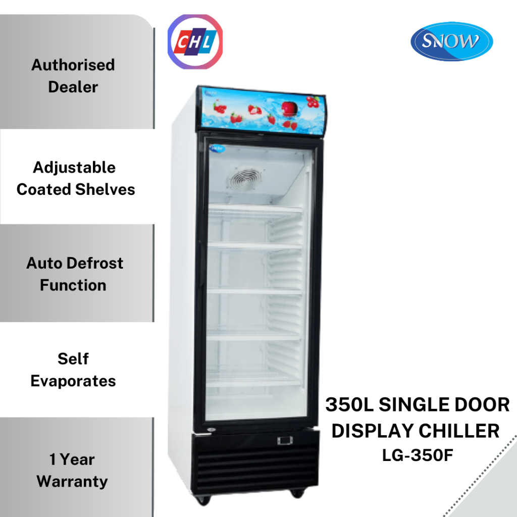 SNOW (AUTHORISED DEALER) SINGLE DOOR DISPLAY CHILLER 350L LG-350F -SNOW ...
