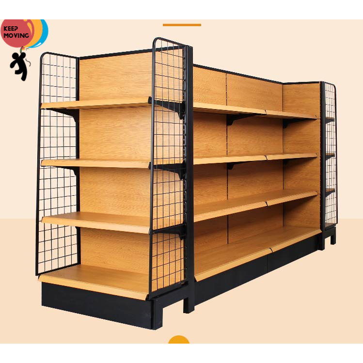 Adjustable Gondola Wall Middle Display Rack Supermarket Single/Double ...