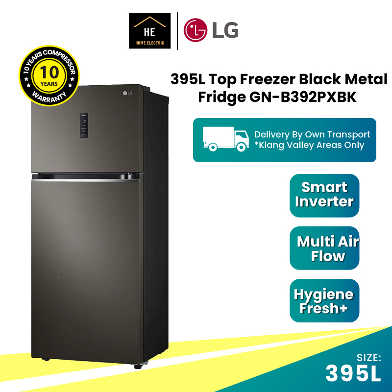 LG 395L 2 Door Smart Inverter Fridge Refrigerator GN-B392PXBK Peti Sejuk 冰箱 | Shopee Malaysia