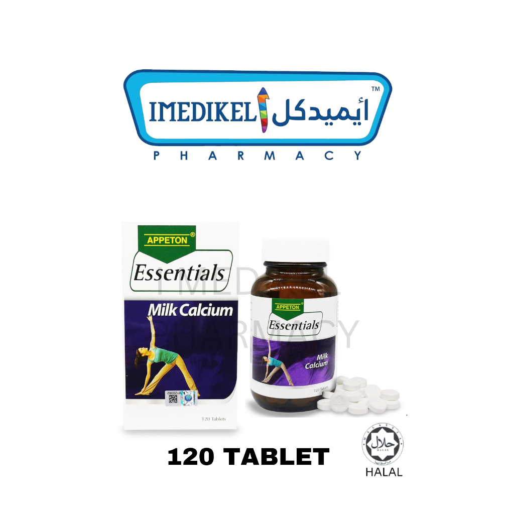 APPETON ESSENTIALS MILK CALCIUM TABLET (1x120'S) (UNTUK TULANG RAPUH ...