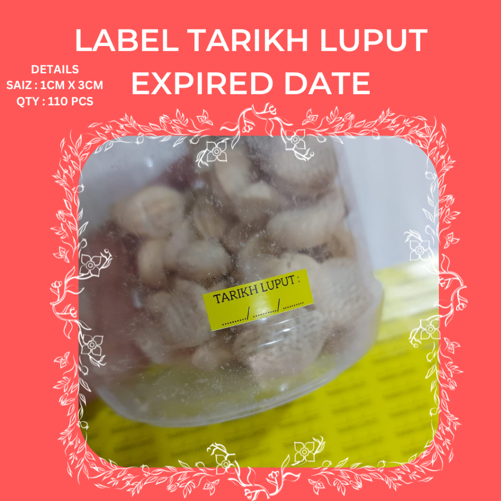 Sticker Label Makanan I Label Tag Tarikh Luput I Expired Date Color I ...