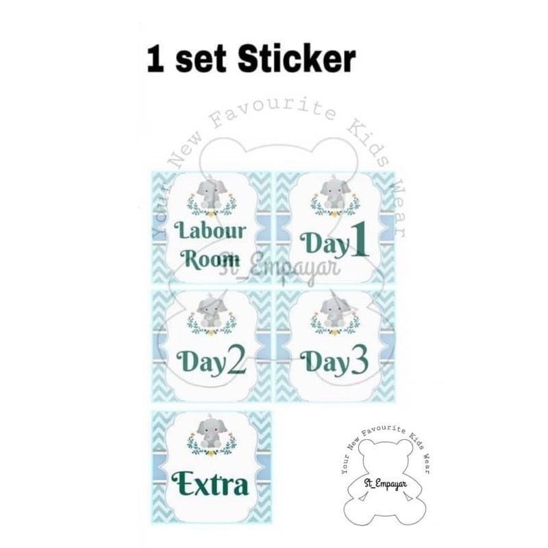 🔥𝐓𝐞𝐫𝐦𝐮𝐫𝐚𝐡🔥 5PCS STICKER LABOUR ROOM / PLASTIK HOSPITAL / 5PCS ZIPLOCK ...