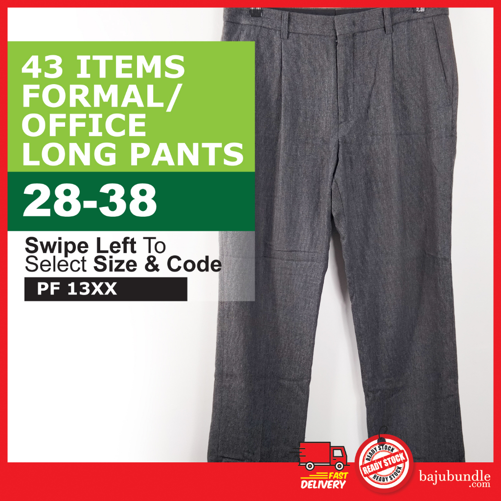 Seluar Slack Bundle Formal/Office (Saiz: 28-38) Bundle Pants Men Office ...