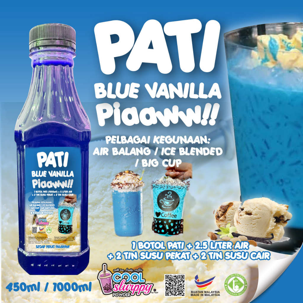 Pati Air Balang Blue Vanila Piaaww!! 450ml/1000ml | Shopee Malaysia