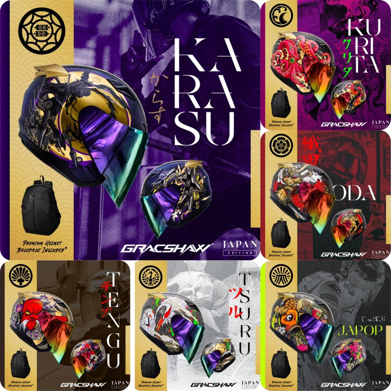 GRACSHAW GENNEX G535 JAPAN SERIES ODA KARASU JAPOP TENGU KURITA TSURU ...