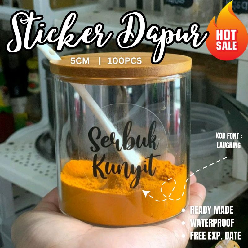 [READYMADE] 100pcs Sticker Dapur / Kitchen Sticker Waterproof No Border ...
