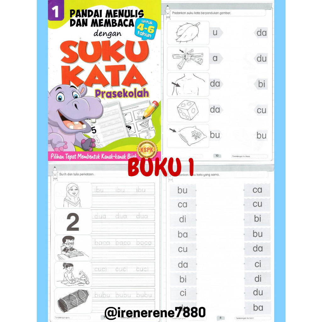 (PDF) Printable Pandai Menulis & Membaca dengan Suku Kata Prasekolah ...
