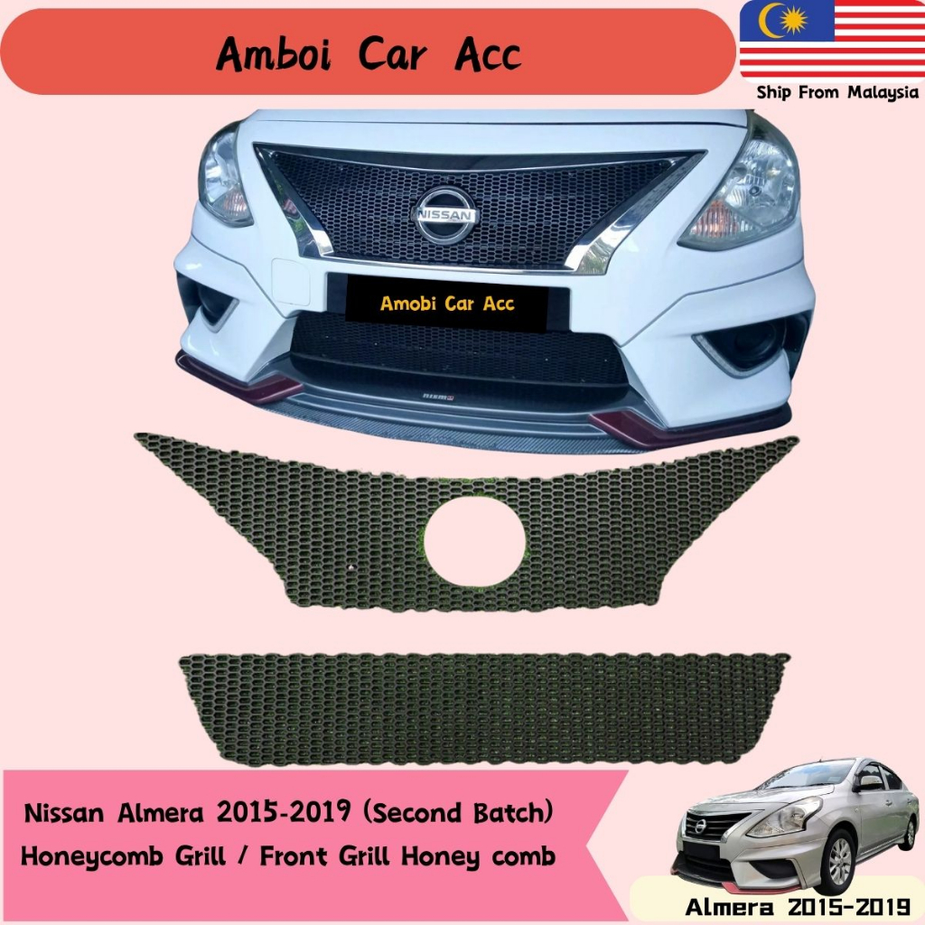 Nissan Almera 2015-2019 Honeycomb Grill / Front Grill Honey comb ...