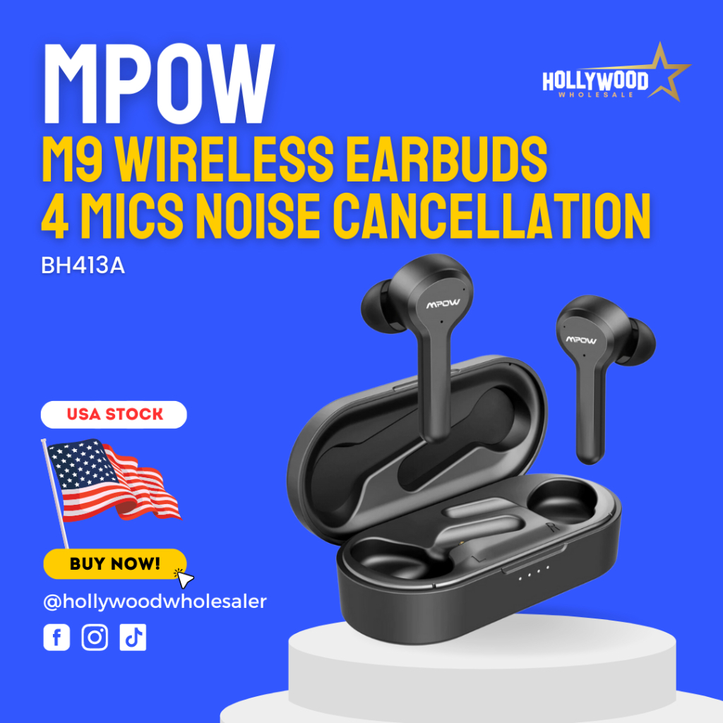 Mpow M9 Wireless Earbuds with 4 Mics Noise Cancellation | Shopee Malaysia