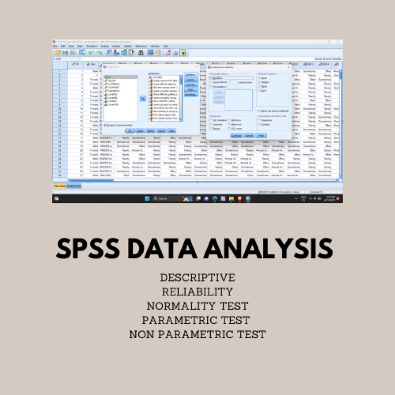 SPSS ANALYSIS SERVICES/ SPSS ASSISTANCE FOR DATA ANALYSIS (DESCRIPTIVE/RELIABILITY/INFERENTIAL ...