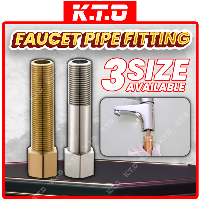 Brass / Steel Faucet Pipe Fitting Extension Adaptor Male Female Thread ...