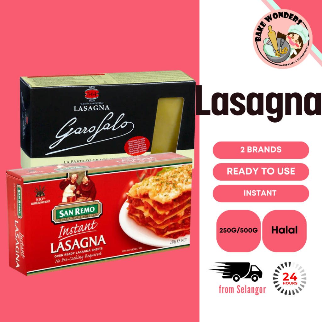 Garofalo Lasagna Sheets/ San Remo Lasagna Sheets/ Instant Lasagna ...