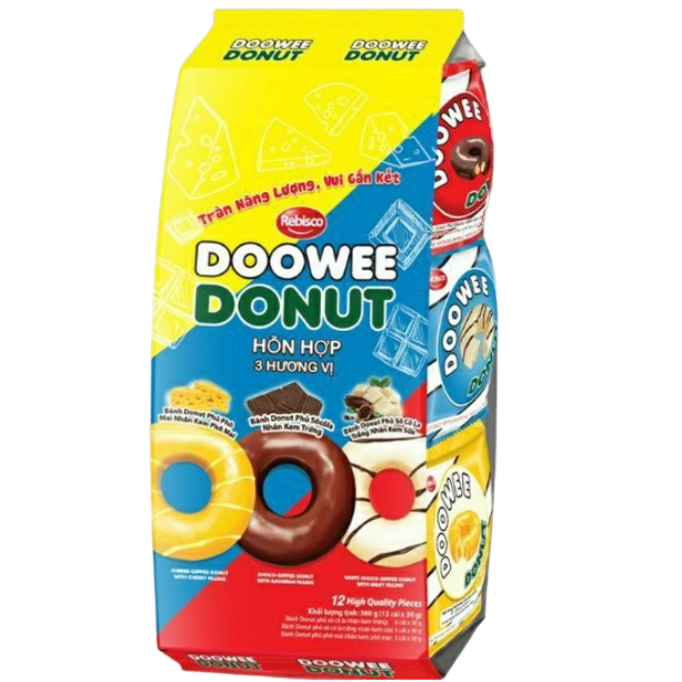 (Ready Stock!!) Rebisco Doowee Donut 290G/360G(White/Strawberry/Orange ...