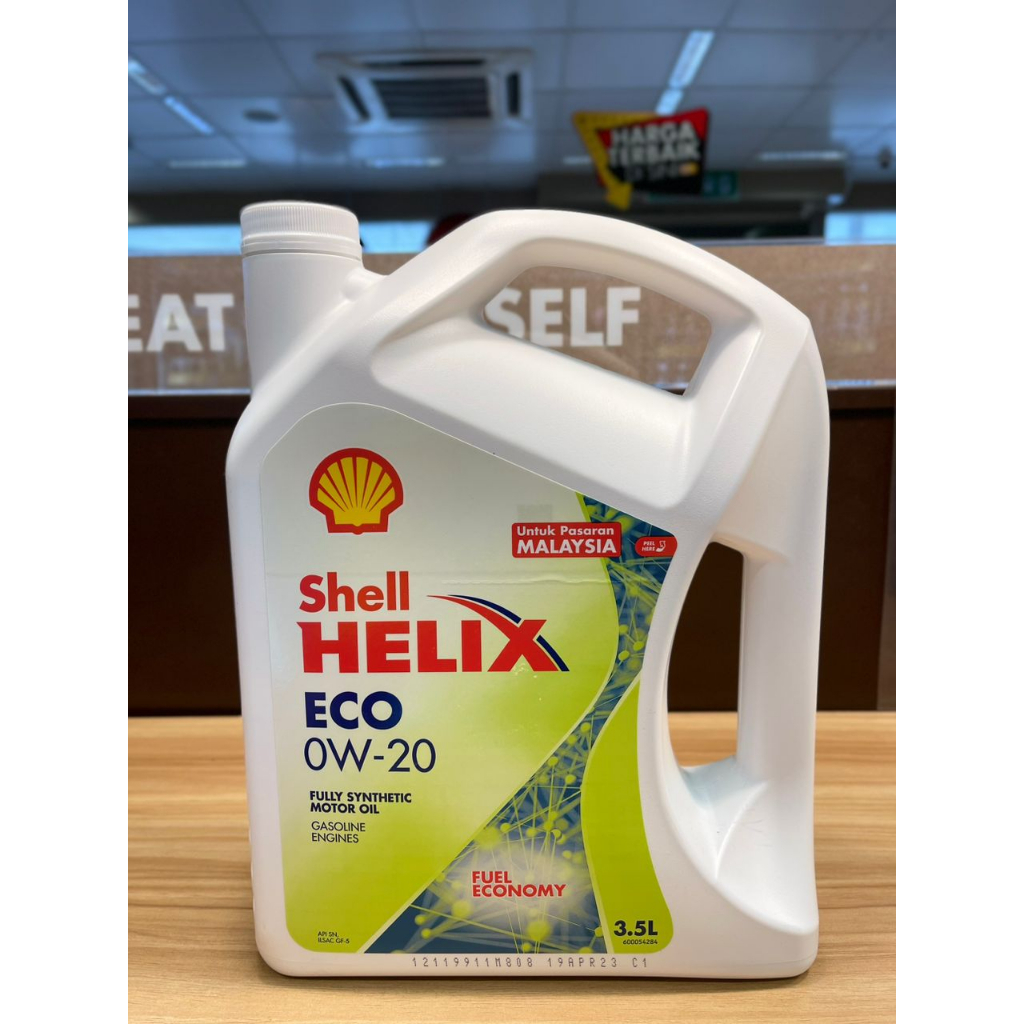 SHELL HELIX ECO 0W-20 3.5L (100% ORIGINAL LUBRICANT OIL ) BUY 3 FREE 1 ...